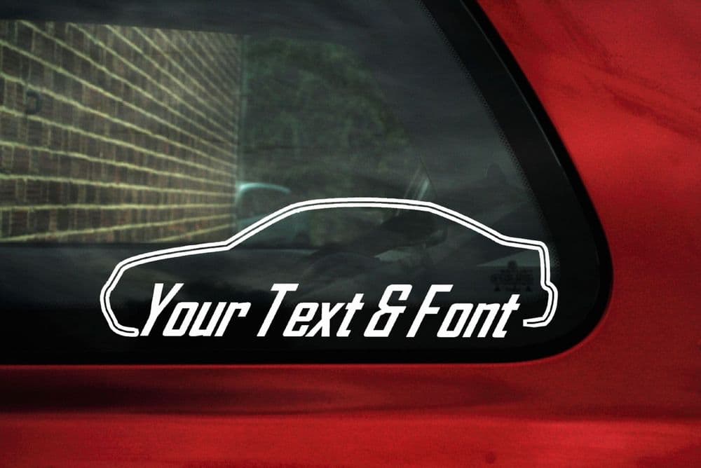 2x VW Bora - Jetta Mk4 sedan CUSTOM TEXT volkswagen car stickers