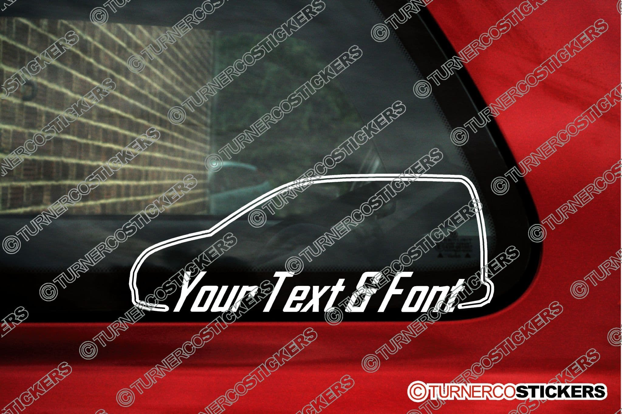 2x VW Caddy Mk3 2k CUSTOM TEXT volkswagen car stickers
