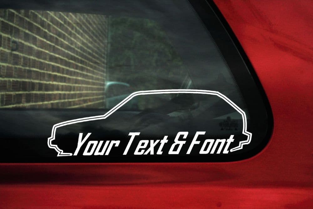 2x VW Golf Mk2 GTI / GTD CUSTOM TEXT stickers