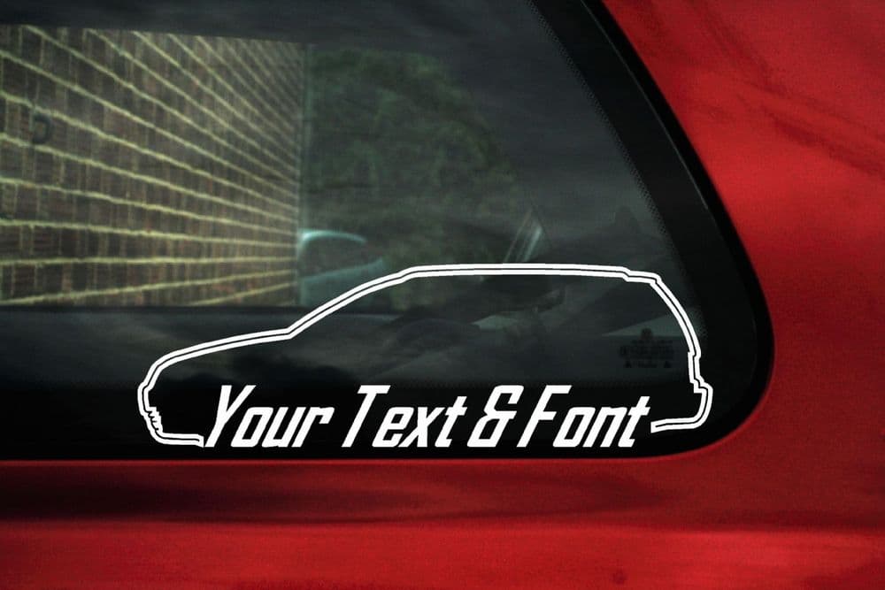 2x VW Golf Mk4 Estate variant / Station wagon CUSTOM TEXT stickers