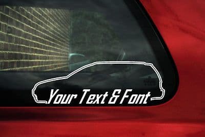 2x VW Golf Mk4 estate Wagon TDi surround custom Stickers Add your Text ...