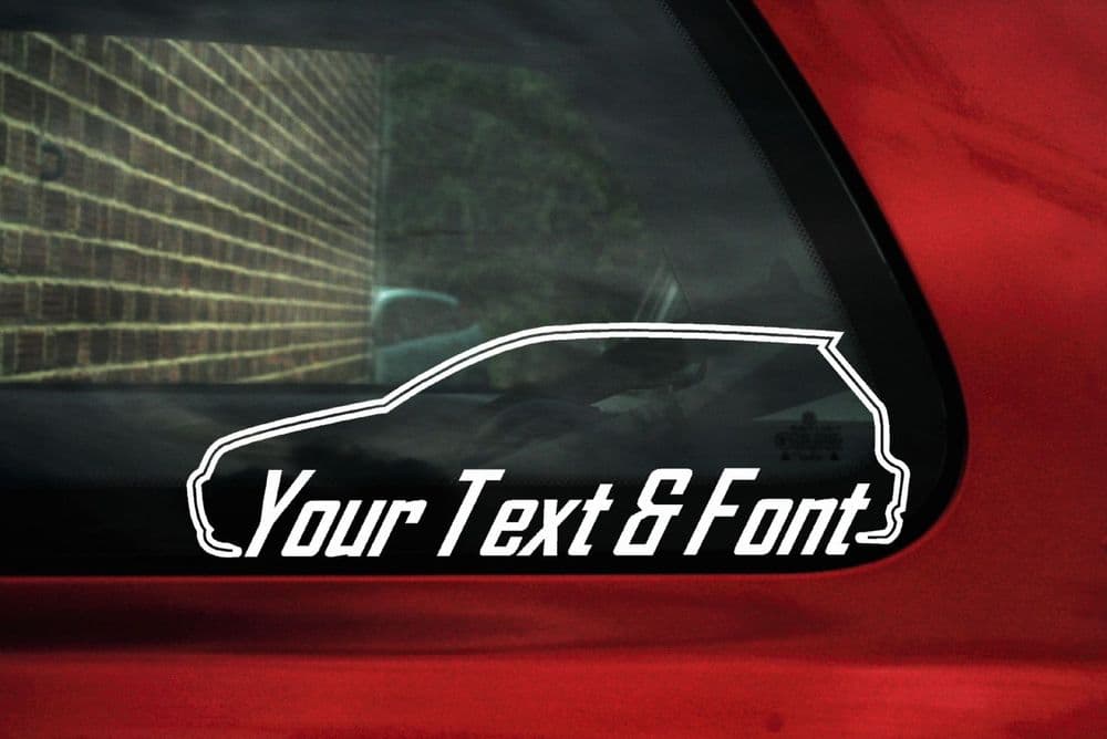 2x VW Golf Mk4 R32 / 1 8t CUSTOM TEXT stickers