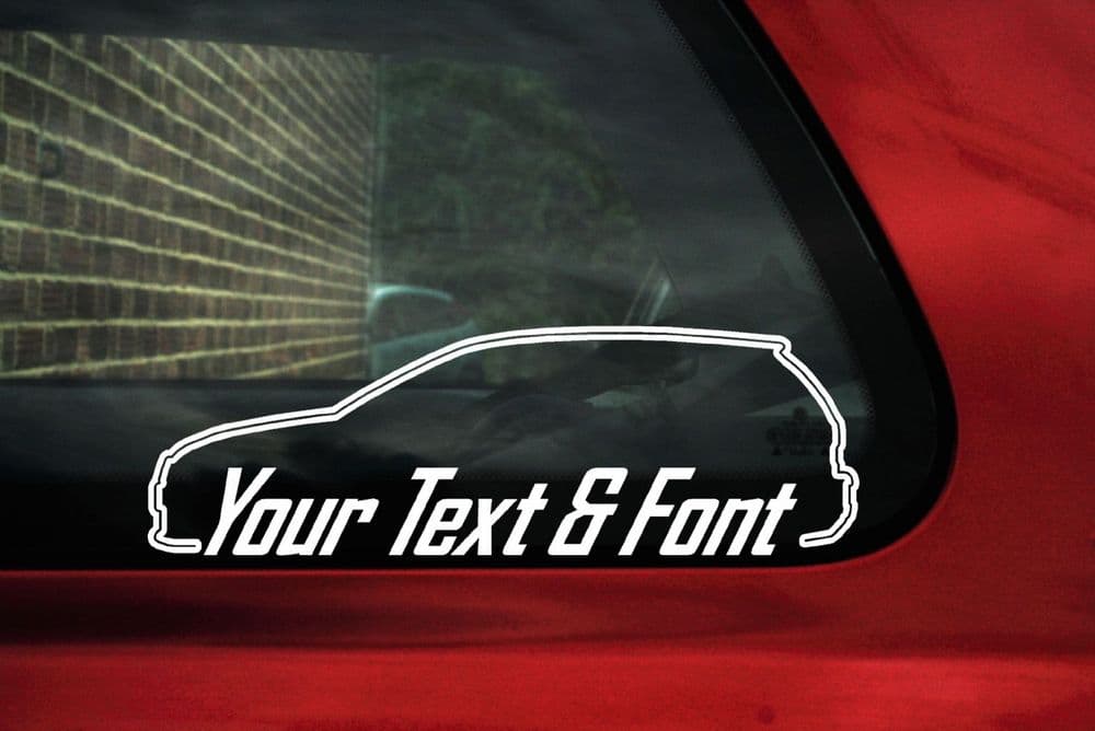 2x VW Golf Mk6 GTI CUSTOM TEXT stickers