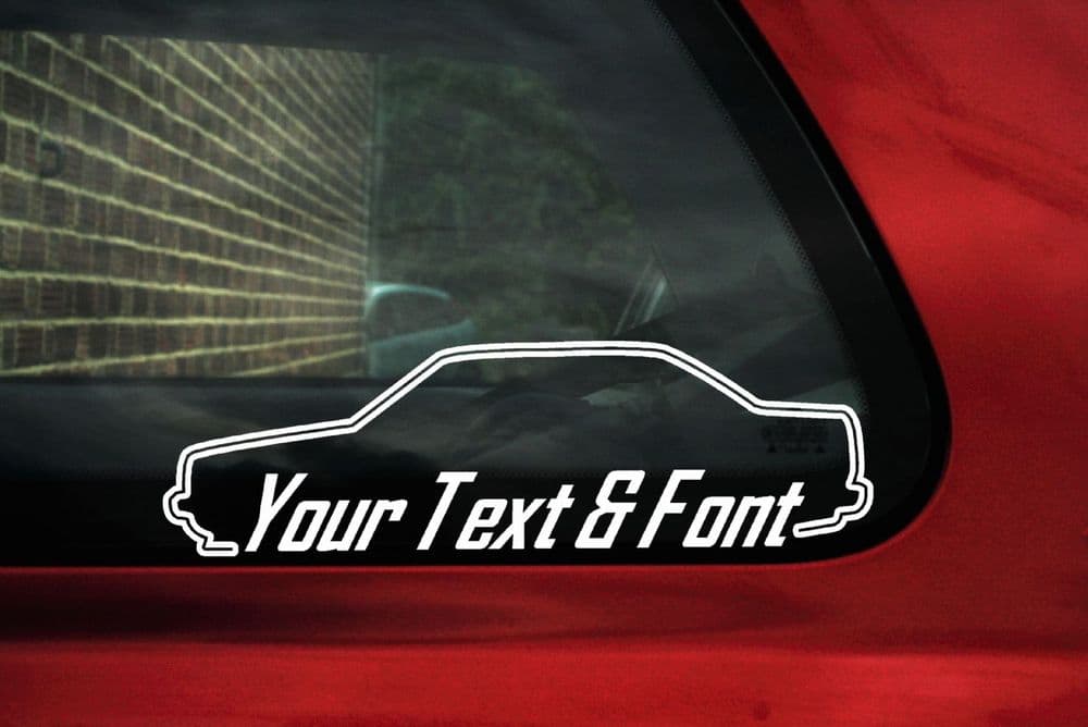 2x VW Jetta Mk2 CUSTOM TEXT volkswagen car stickers