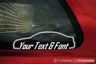 2x VW Passat B6 TDi Saloon / Sedan Custom surround stickers YOUR Text ...
