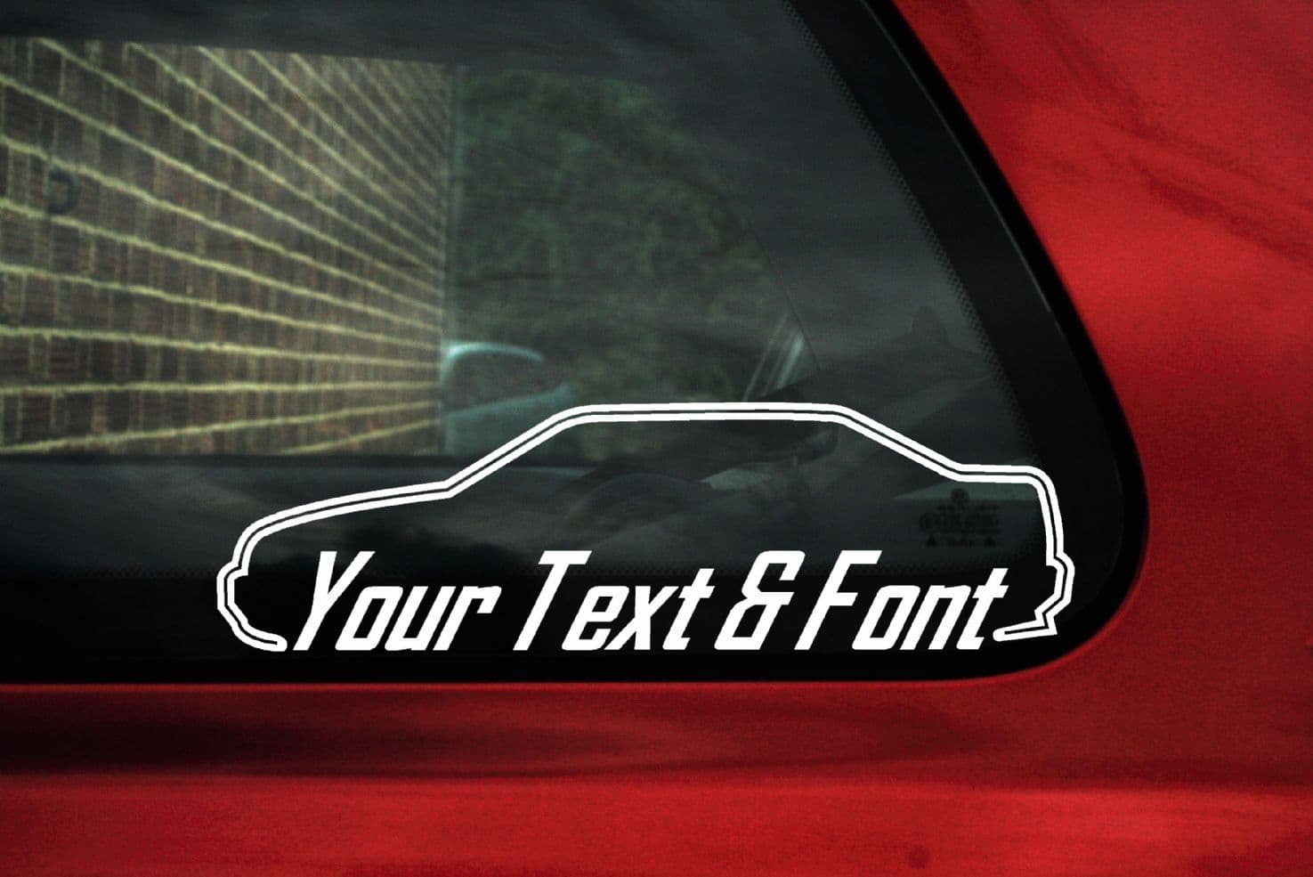 2x VW Vento / Jetta Mk3 sedan CUSTOM TEXT car stickers