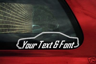 2x w124 Coupe surround sticker Add your Text & Font For mercedes w124 ...