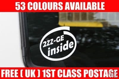 2ZZ-GE inside sticker x2 For Celica T-sport Corolla TS