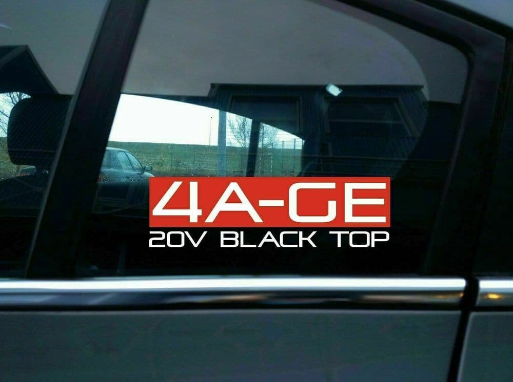 4AGE 20V BLACK TOP sticker for AE101 20 valve C71