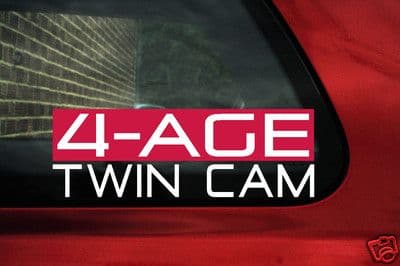 4AGE Twin Cam sticker for Toyota AE82 AE86 AE92 Corolla / Sprinter ...