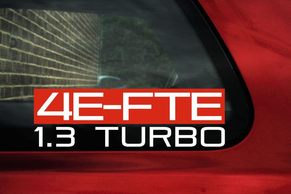 4EFTE 1 3 Turbo sticker for Toyota Starlet GT turbo ep82 Glanza V ep91 C96