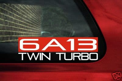 6A13 Twin Turbo sticker for Mitsubishi Galant / Legnum VR4 6A13TT v6 ...