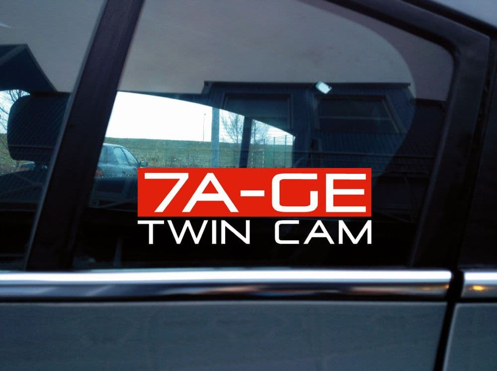 7AGE Twin Cam sticker for modified Toyota 4AGE / 7AFE 1 8 ae86 ae92 ...