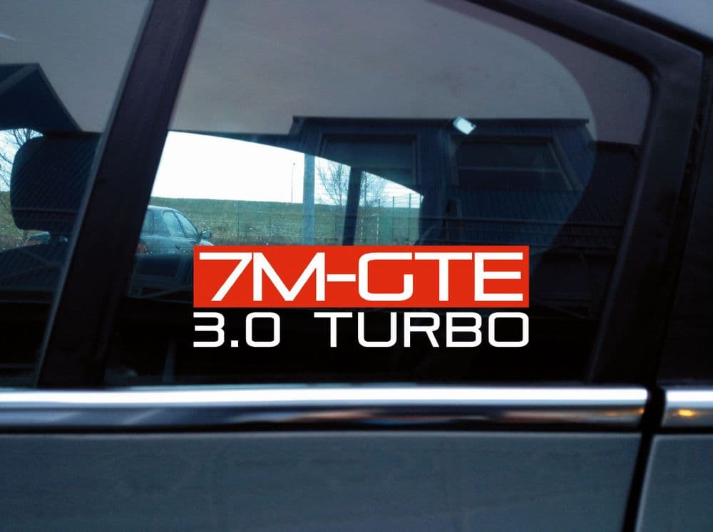 7MGTE 3 0 Turbo sticker / Decal for Toyota Supra mk3 III 3 0 Turbo