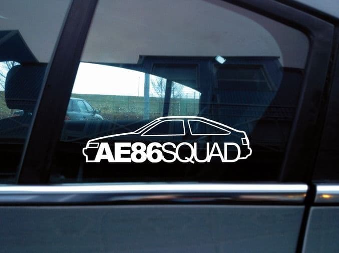AE86 SQUAD car silhouette sticker -for Toyota Corolla Levin AE86 hatch ...