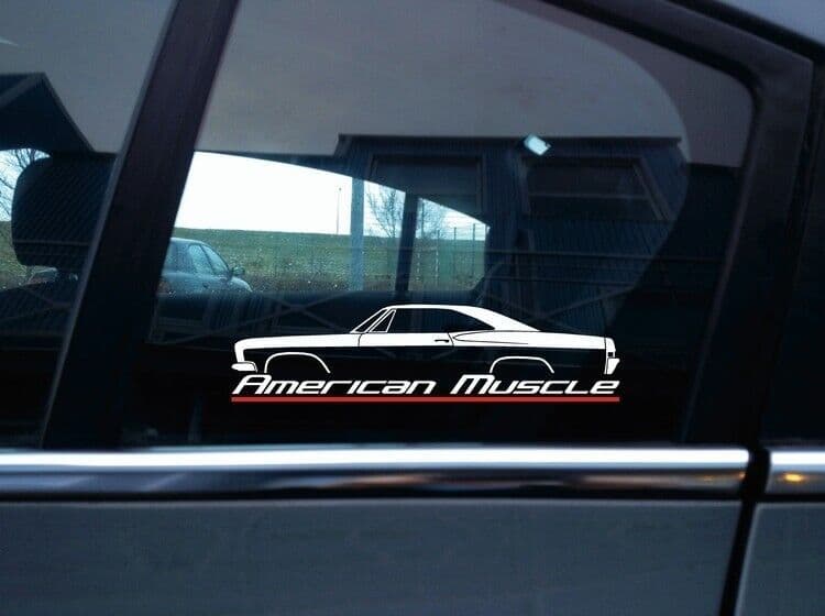American Muscle classic car sticker for 1966 Chevrolet impala SS coupe V75