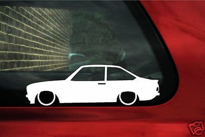 Aufkleber Low Ford Escort MK2 RS 2000 1800 Mexico Outline Silhouette ...