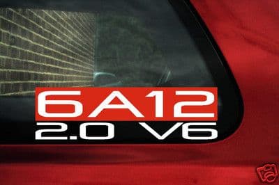 Aufkleber Sticker "6A12 2 0 V6" Für Mitsubishi FTO V6 Galant V6 Eterna ...