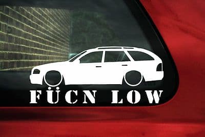 Aufkleber Sticker "Fukn Low" Für Mercedes W202 C-Klasse C200/C230 ...