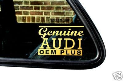 Aufkleber Sticker Lustig "Genuine Audi OEM Plus" Audi S3 S4 RS4 S2 TT