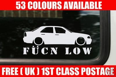 C Class Fukn Low sticker For Mercedes w202 c-class AMG