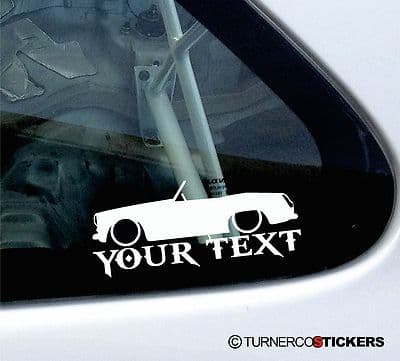 Custom Text LOW MG Midget silhouette car sticker Decal