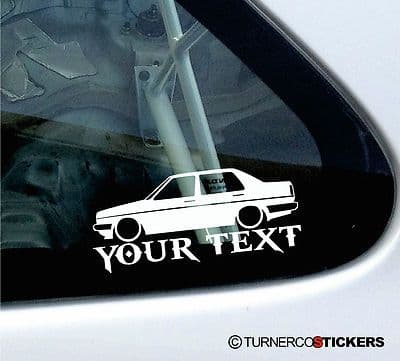 Custom Text LOW Volkswagen vw Jetta Mk2 GLi sticker / Decal