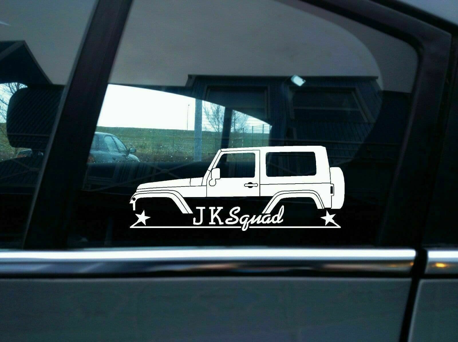 JK SQUAD 4x4 silhouette sticker - for Jeep Wrangler JK 2-DOOR sahara Q60