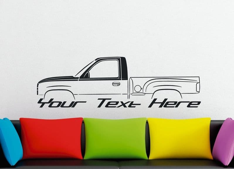 Large Custom car silhouette wall sticker -for 2003-2007 Chevrolet ...