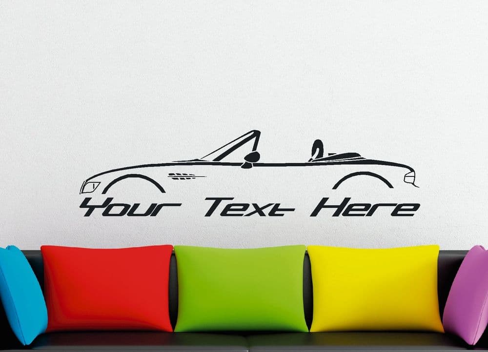 Large Custom car silhouette wall sticker - for BMW Z3 Roadster ...