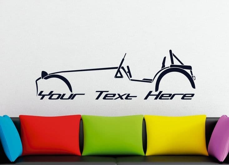 Large Custom car silhouette wall sticker -for Caterham Seven | 7 ...