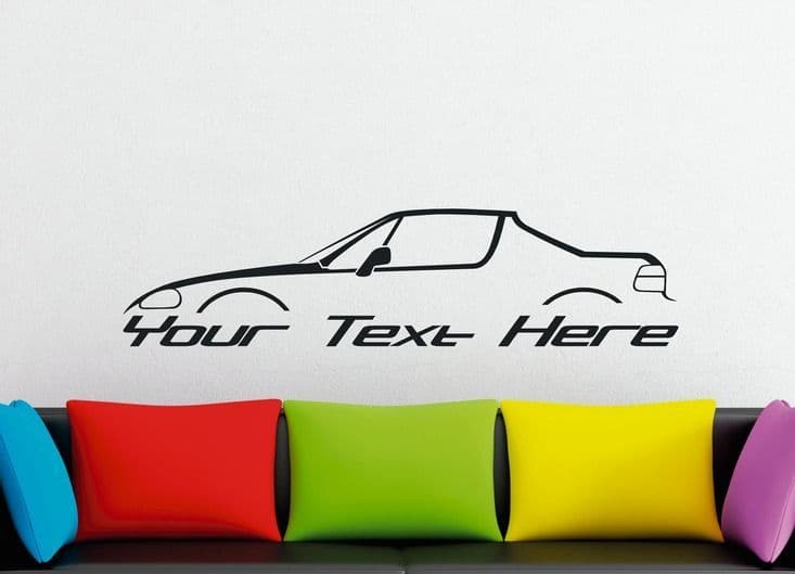 Large Custom car silhouette wall sticker - for Honda Del Sol CRX closed ...