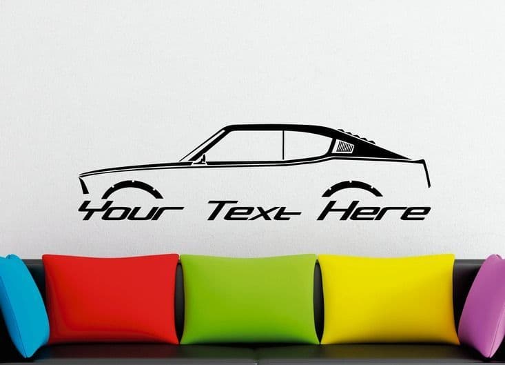 Large Custom car silhouette wall sticker - for Mitsubishi Galant GTO GS ...