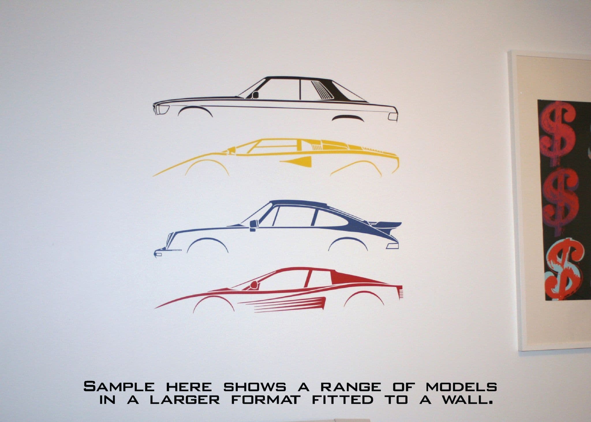 Large Custom car silhouette wall sticker - for Toyota Supra Turbo Mk3 ...