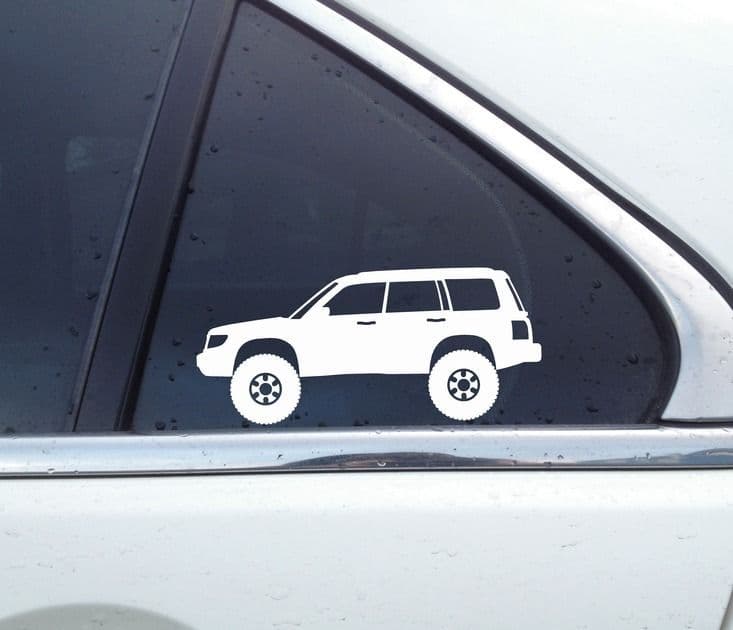 Lifted offroader outline stickers - for Subaru Forester SF / 1st gen T114