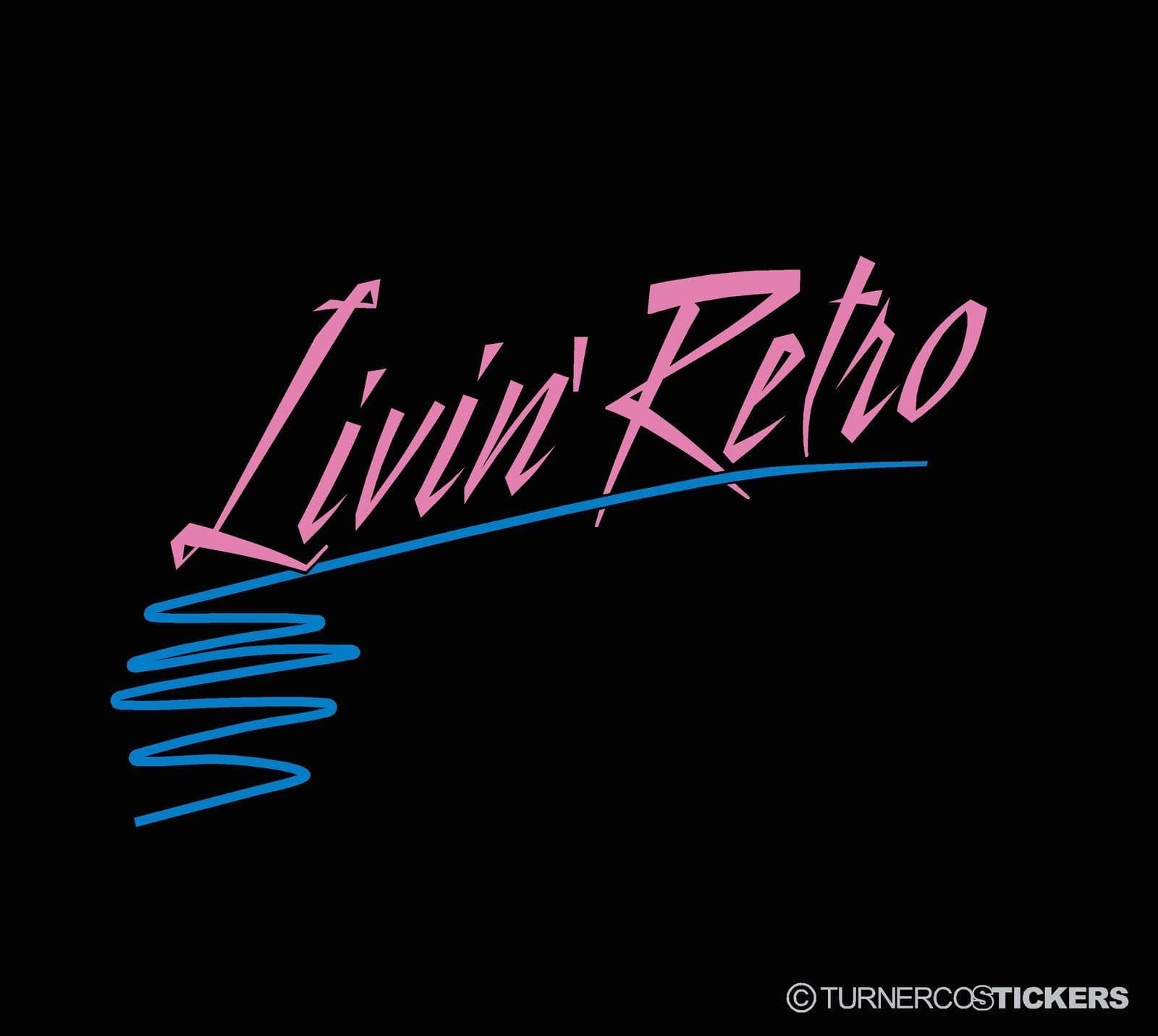 Livin Retro Nostalgic 80 s theme car sticker / 1980s style decal