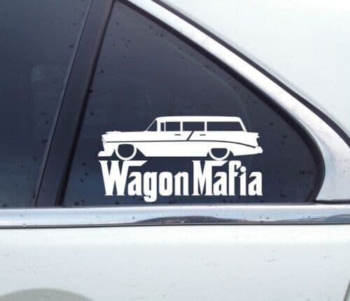 Low WAGON MAFIA sticker for 1956 Chevrolet Bel-Air 4-DOOR station ...