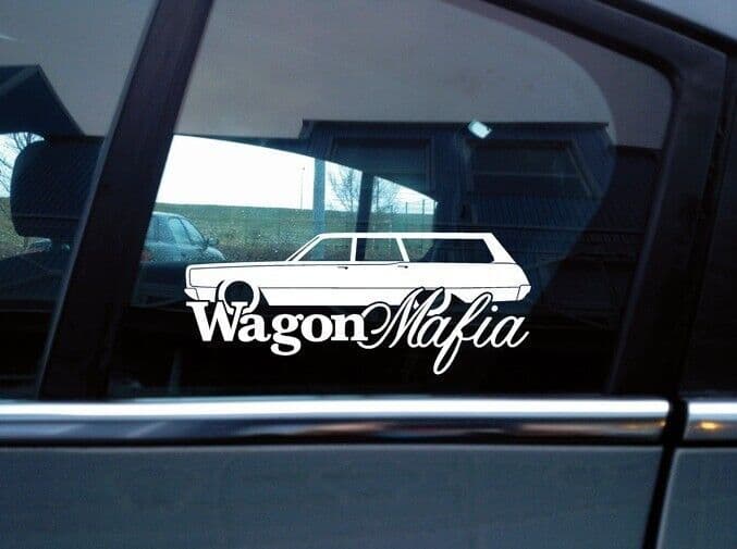 Low WAGON MAFIA sticker V2 for 1968 Plymouth Sport Suburban / Fury ...