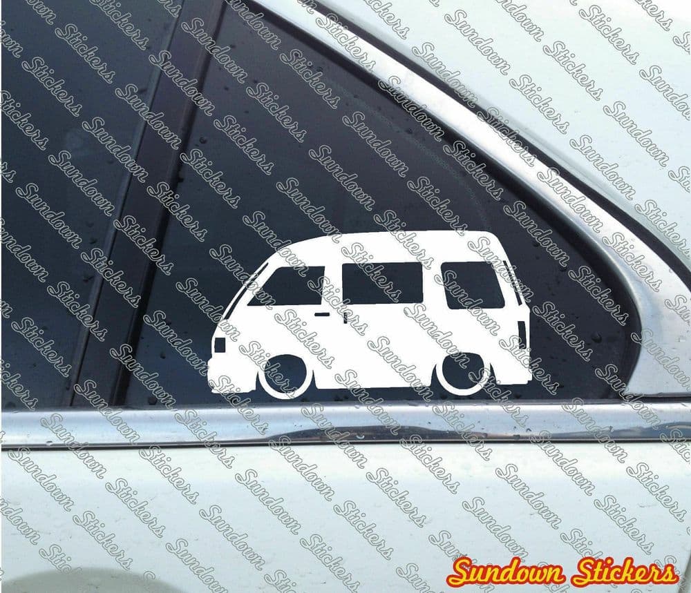Lowered car outline stickers - for Daihatsu Hijet s80 S82 kei wagon L1651