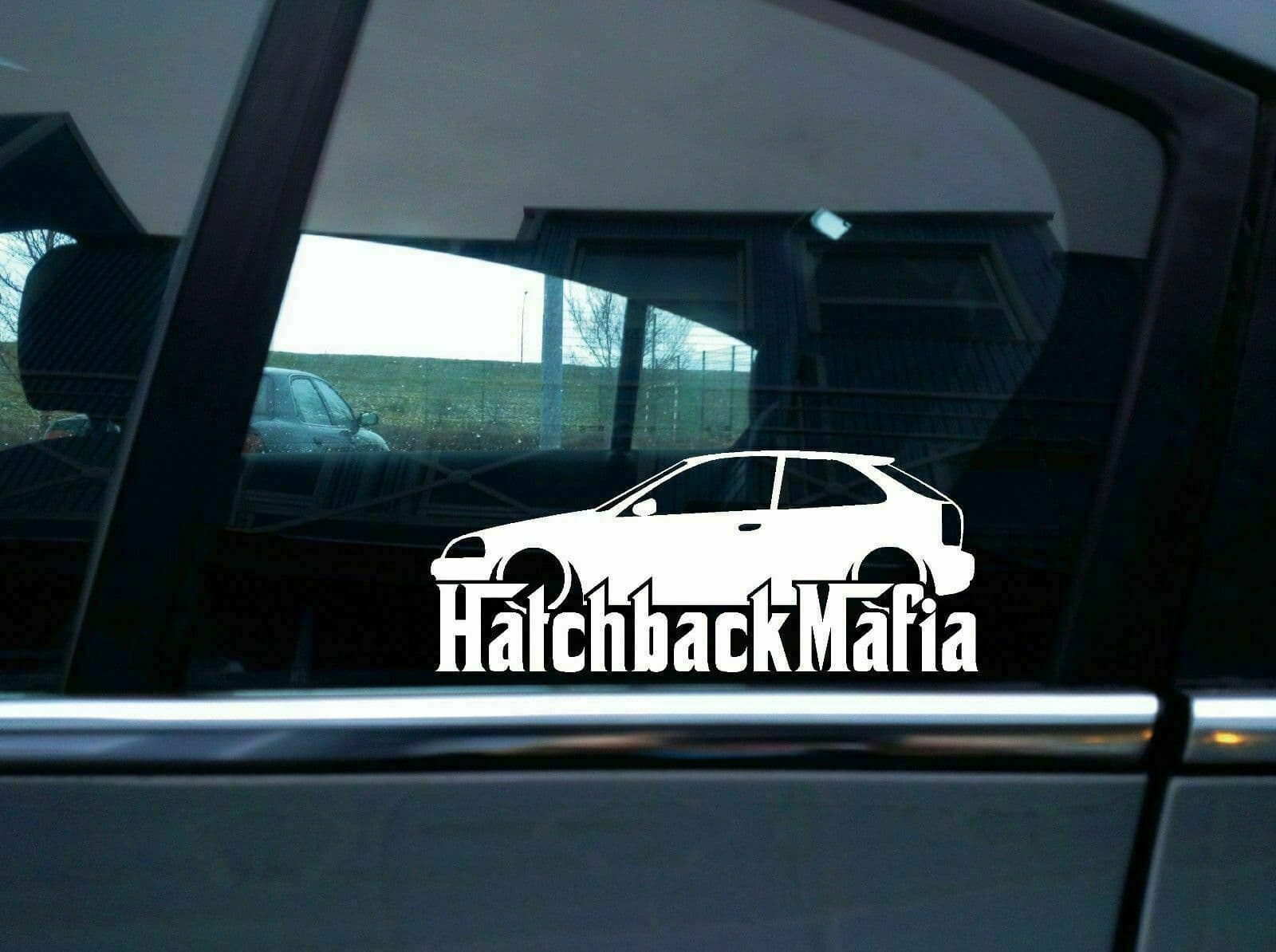 Lowered Hatchback Mafia Sticker - for Honda Civic EK Type-R / VTi W254