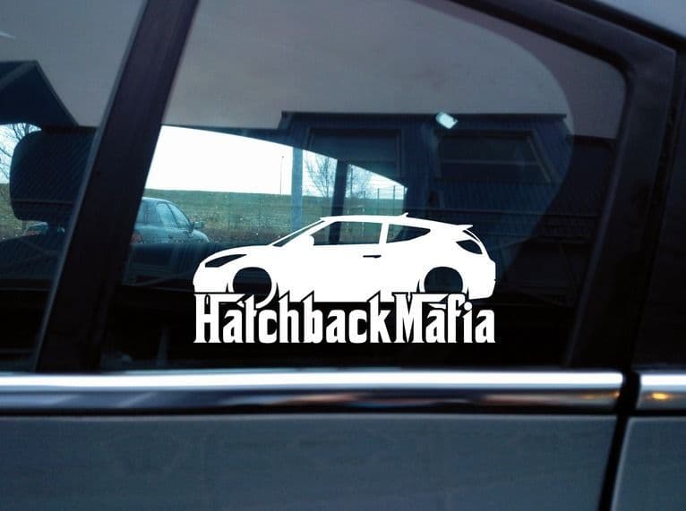 Lowered HATCHBACK MAFIA sticker - for Hyundai Veloster turbo W257