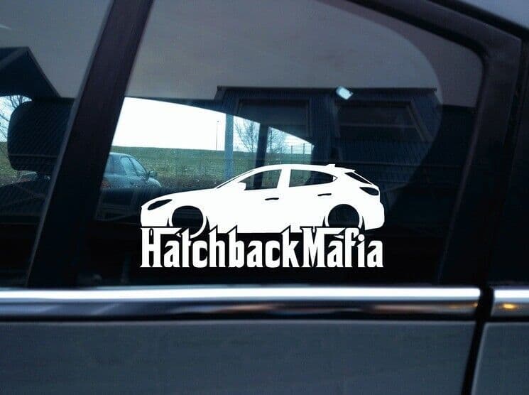 Lowered HATCHBACK MAFIA sticker - for Mazda3 BM 2014-2016 mazda 3 W263