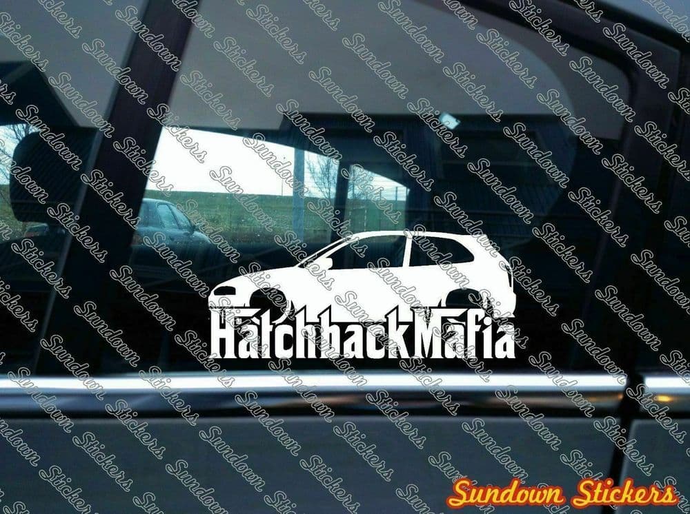 Lowered HATCHBACK MAFIA sticker for Mitsubishi Colt Mirage cyborg 5th ...