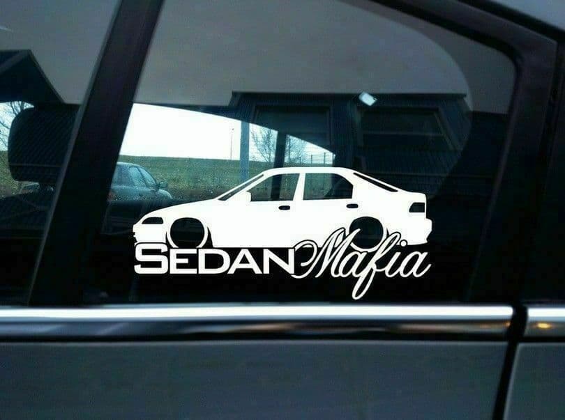 Lowered SEDAN MAFIA car sticker v2 - for For Honda Civic EG / EH Sedan B34