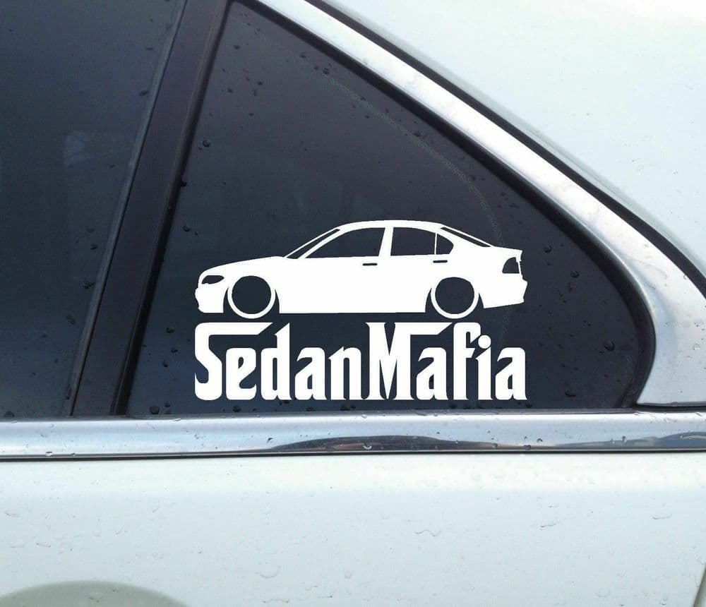 Lowered SEDAN MAFIA sticker for Bmw E46 3-series sedan facelift 2002 ...