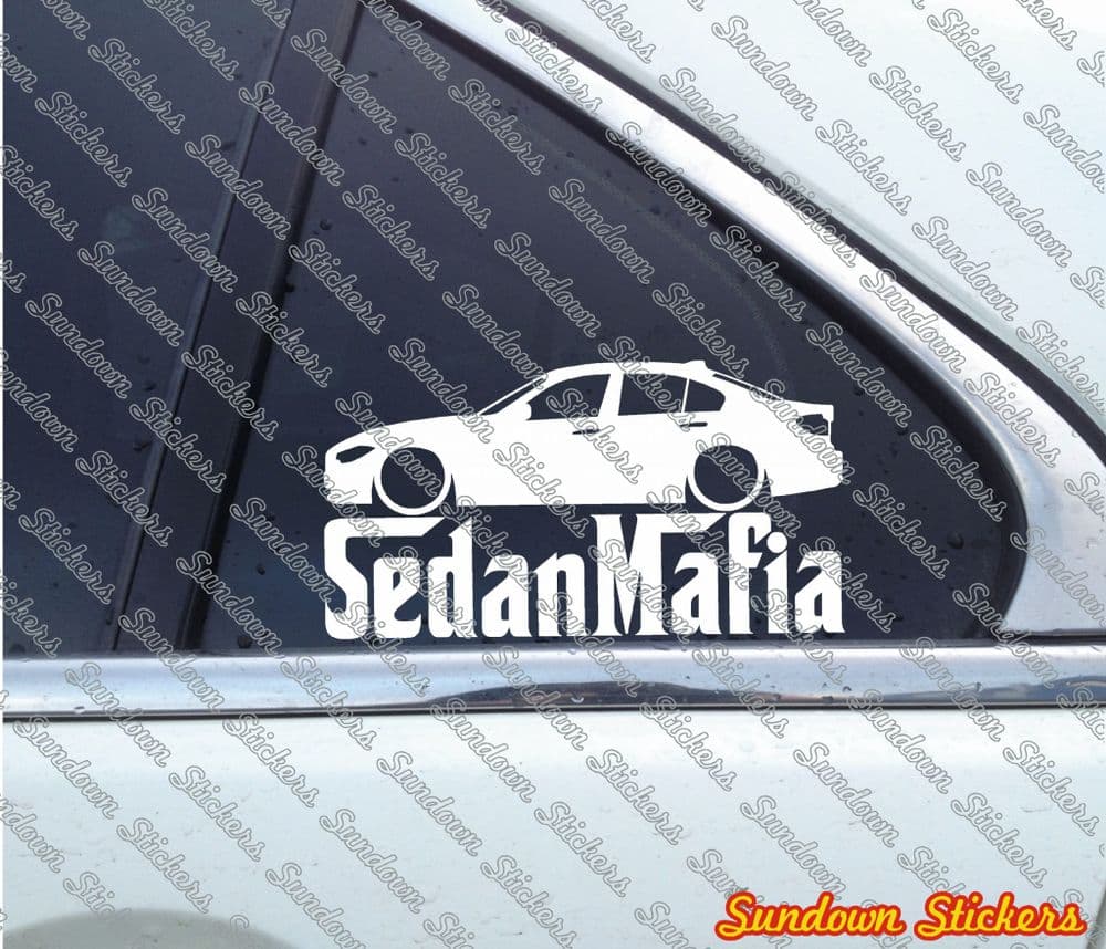 Lowered SEDAN MAFIA sticker for BMW F30 3-series saloon 4-door 2012 ...
