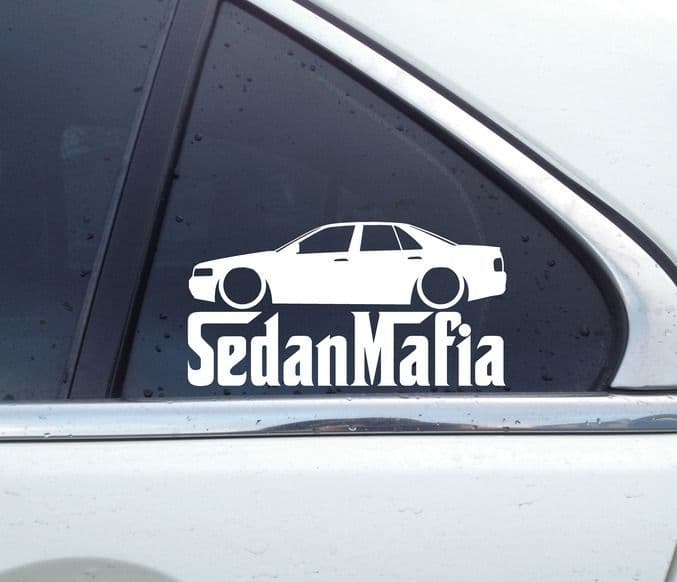 Lowered SEDAN MAFIA sticker - for Cadillac Seville STS 4th gen 1998 ...