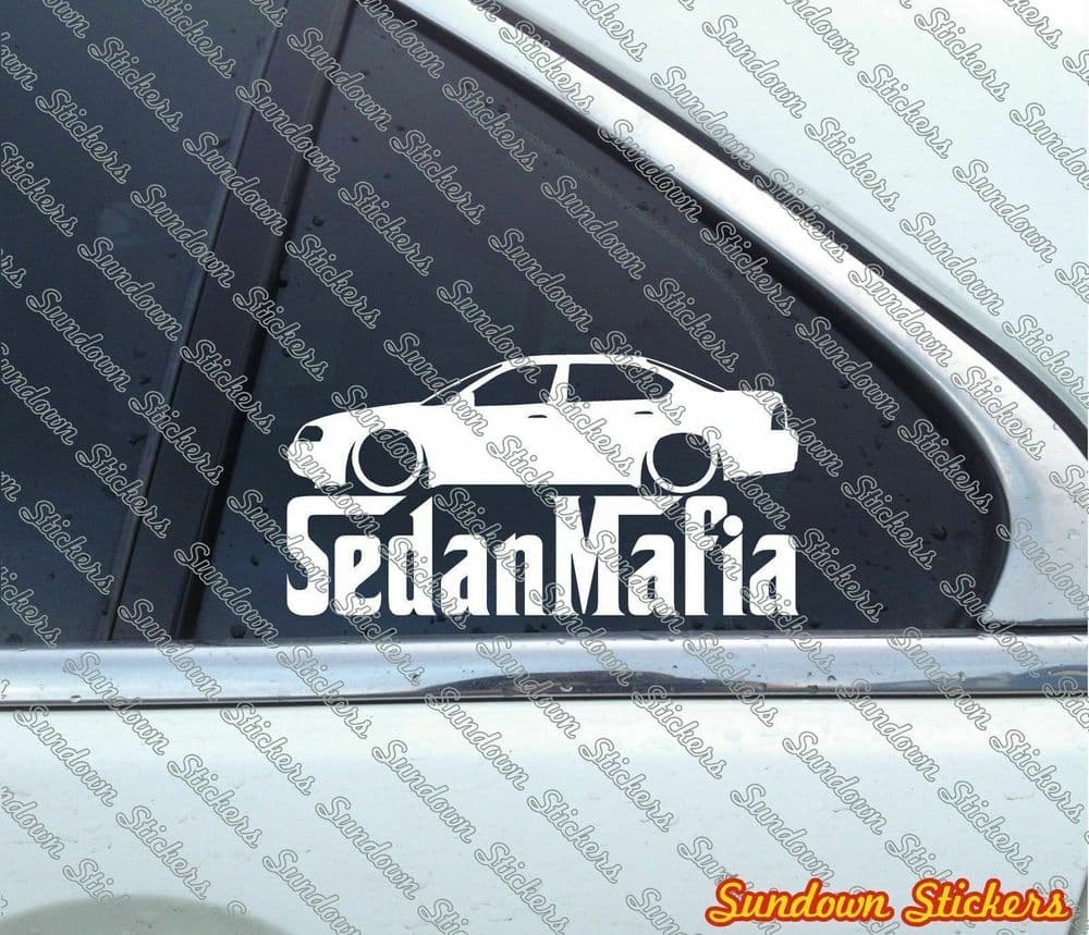 Lowered SEDAN MAFIA sticker - for Chevrolet Impala 8th gen 2000-2005 B57