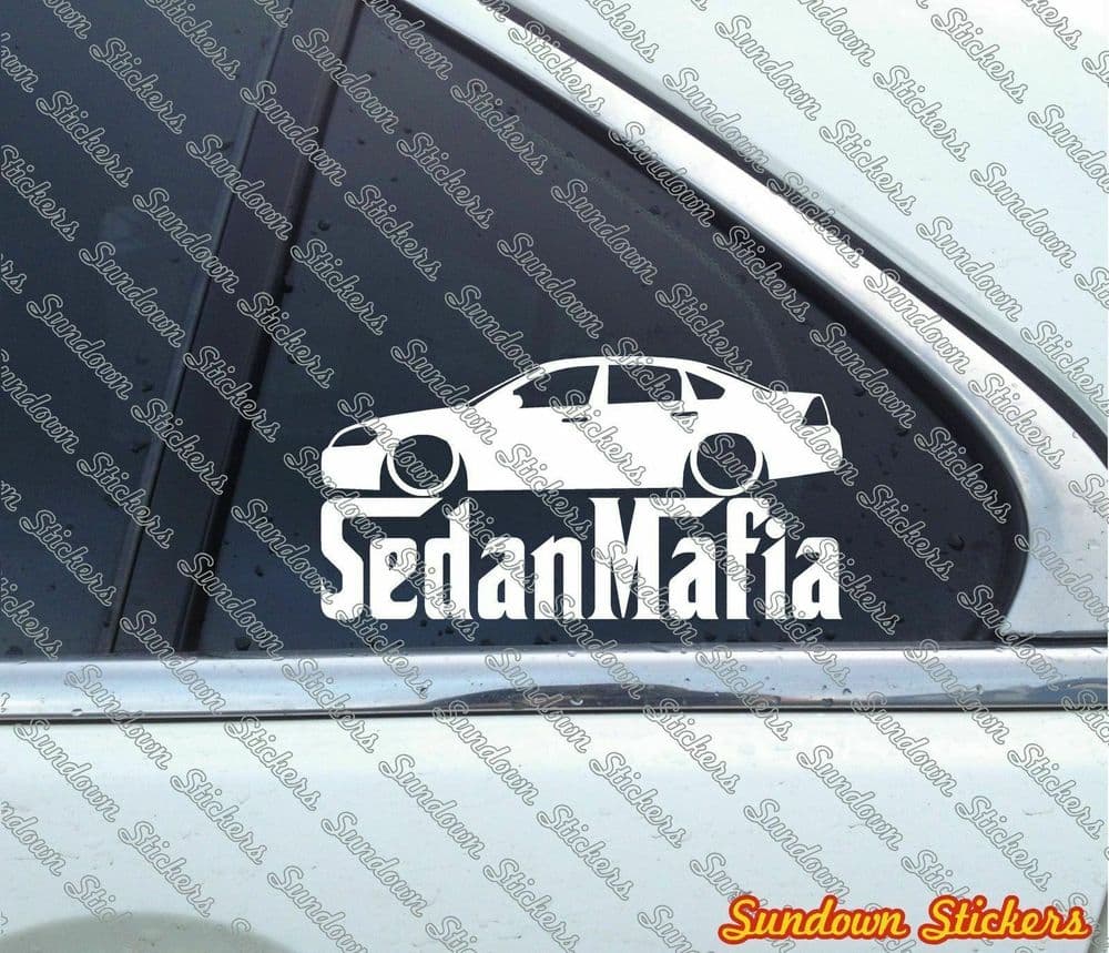 Lowered SEDAN MAFIA sticker - for Chevrolet Impala 9th gen 2005-2013 B59