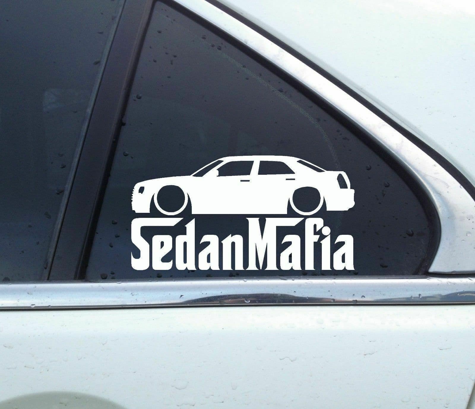 Lowered SEDAN MAFIA sticker - for Chrysler 300c 1st gen sedan 2005-2010 B61